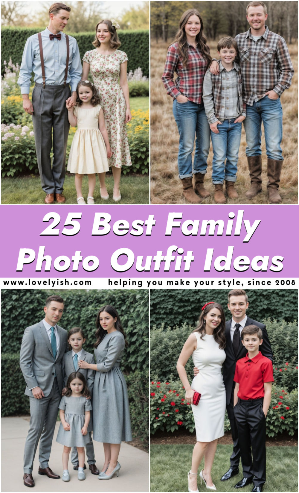 25 Unique and Matching Family Photo Outfit Ideas – Lovelyish