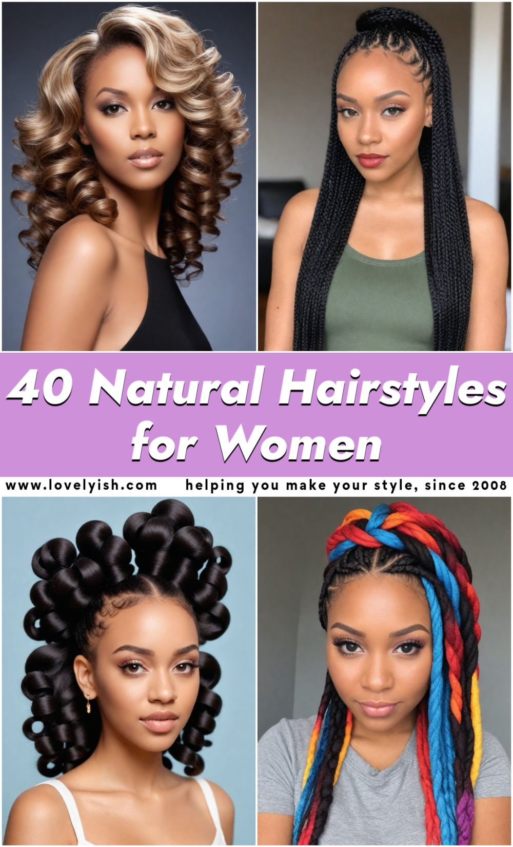 50 Easy Natural Hairstyles for Black Girls and Women – Lovelyish